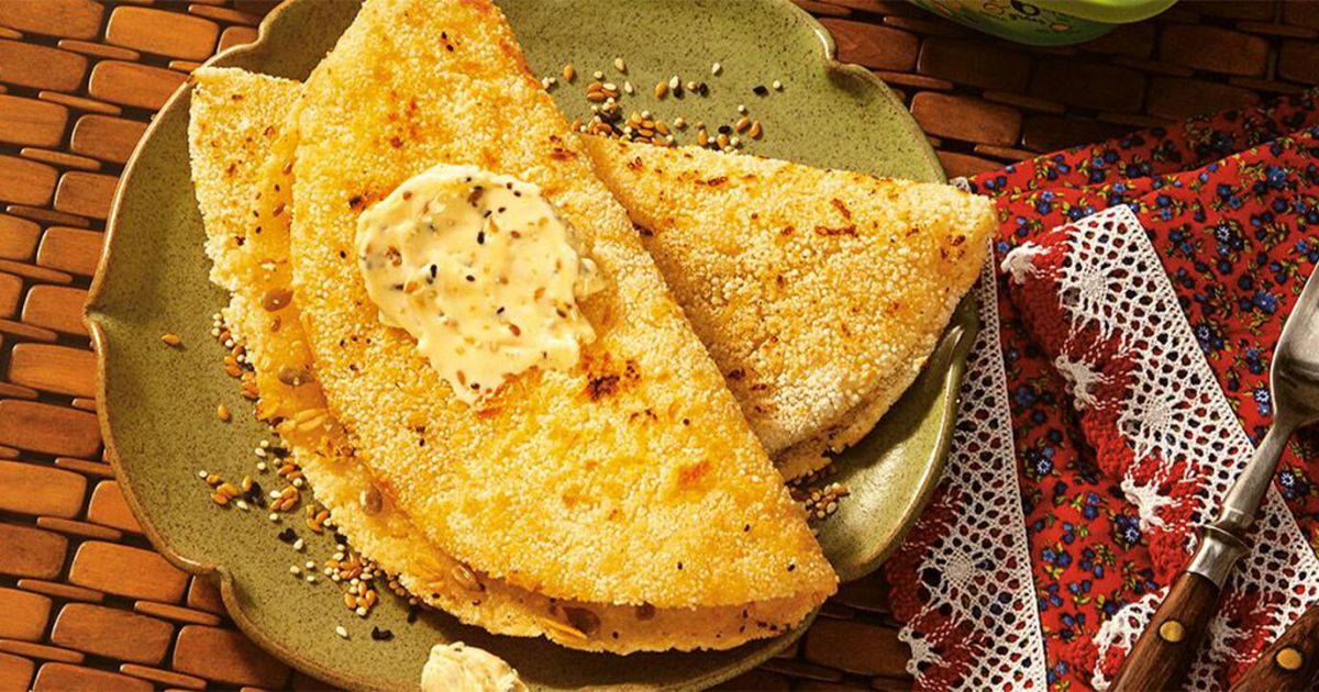 Receita: Tapioca de Mix de Sementes e Parmesão | Qualy